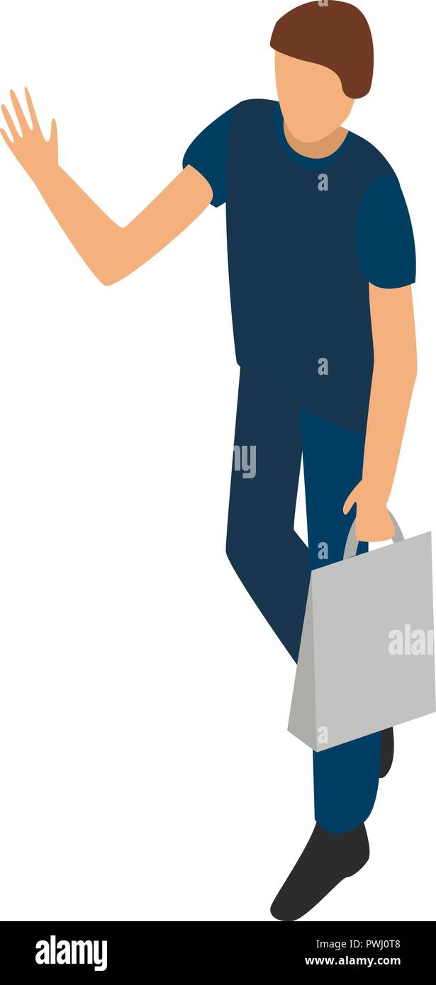 Man shopper bag purchasing Stock Vector Images - Alamy