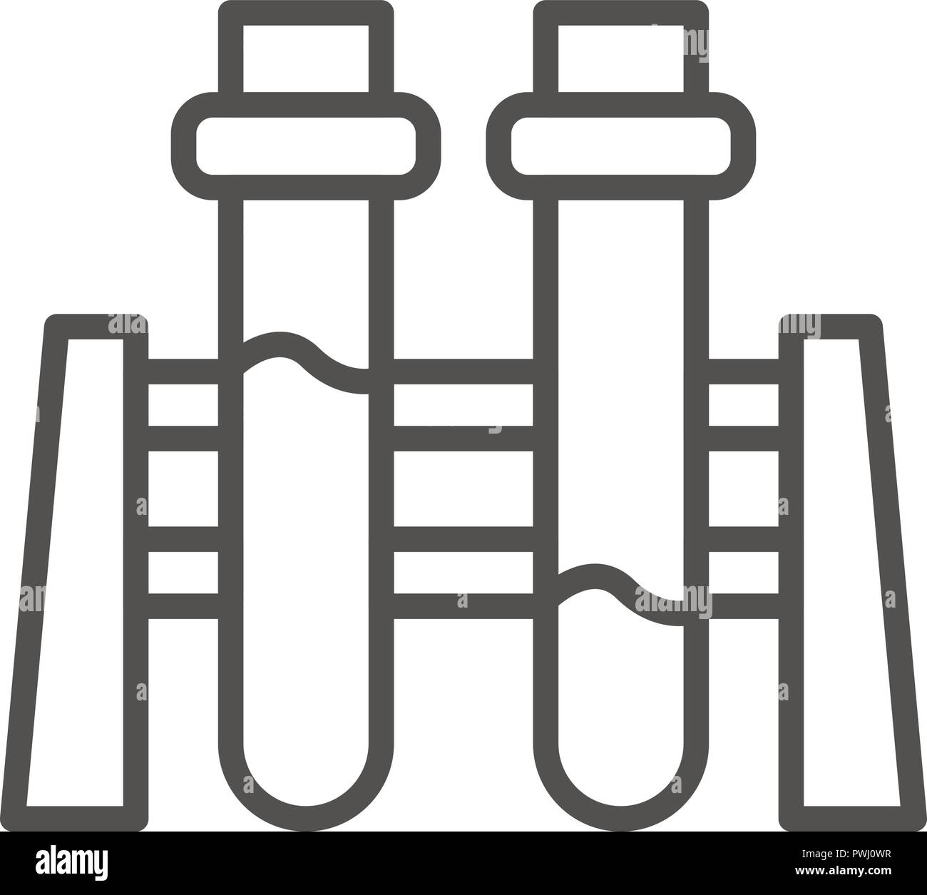 Test tube on stand icon, outline style Stock Vector Image & Art - Alamy