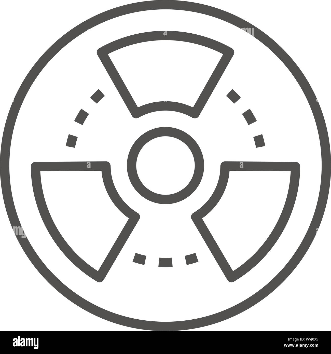 Radiation icon, outline style Stock Vector Image & Art - Alamy