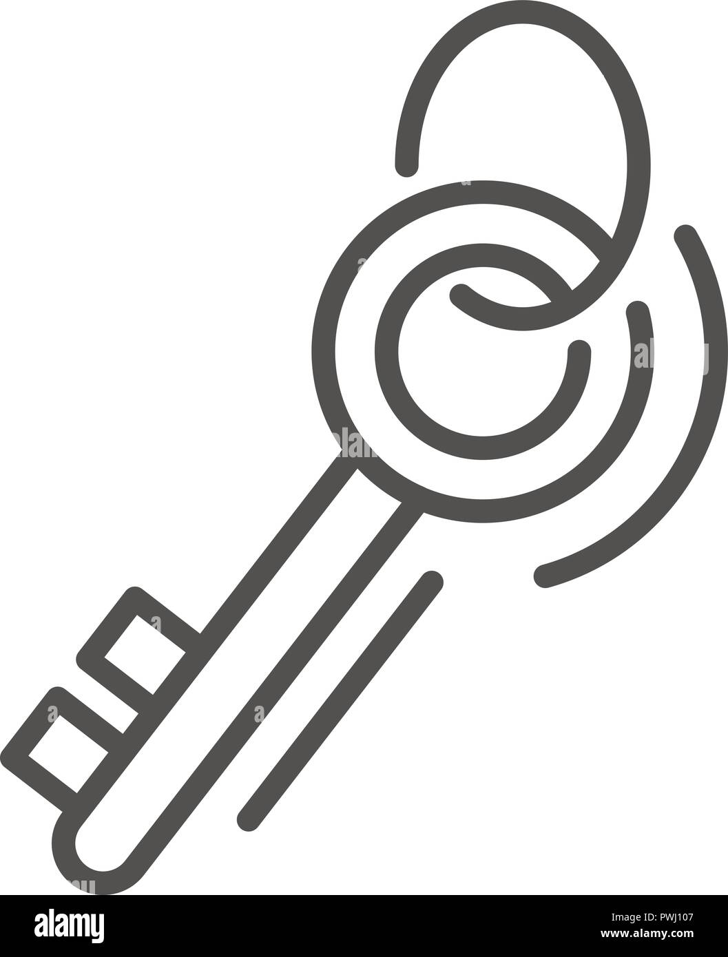 Safe box key icon, outline style Stock Vector Image & Art - Alamy