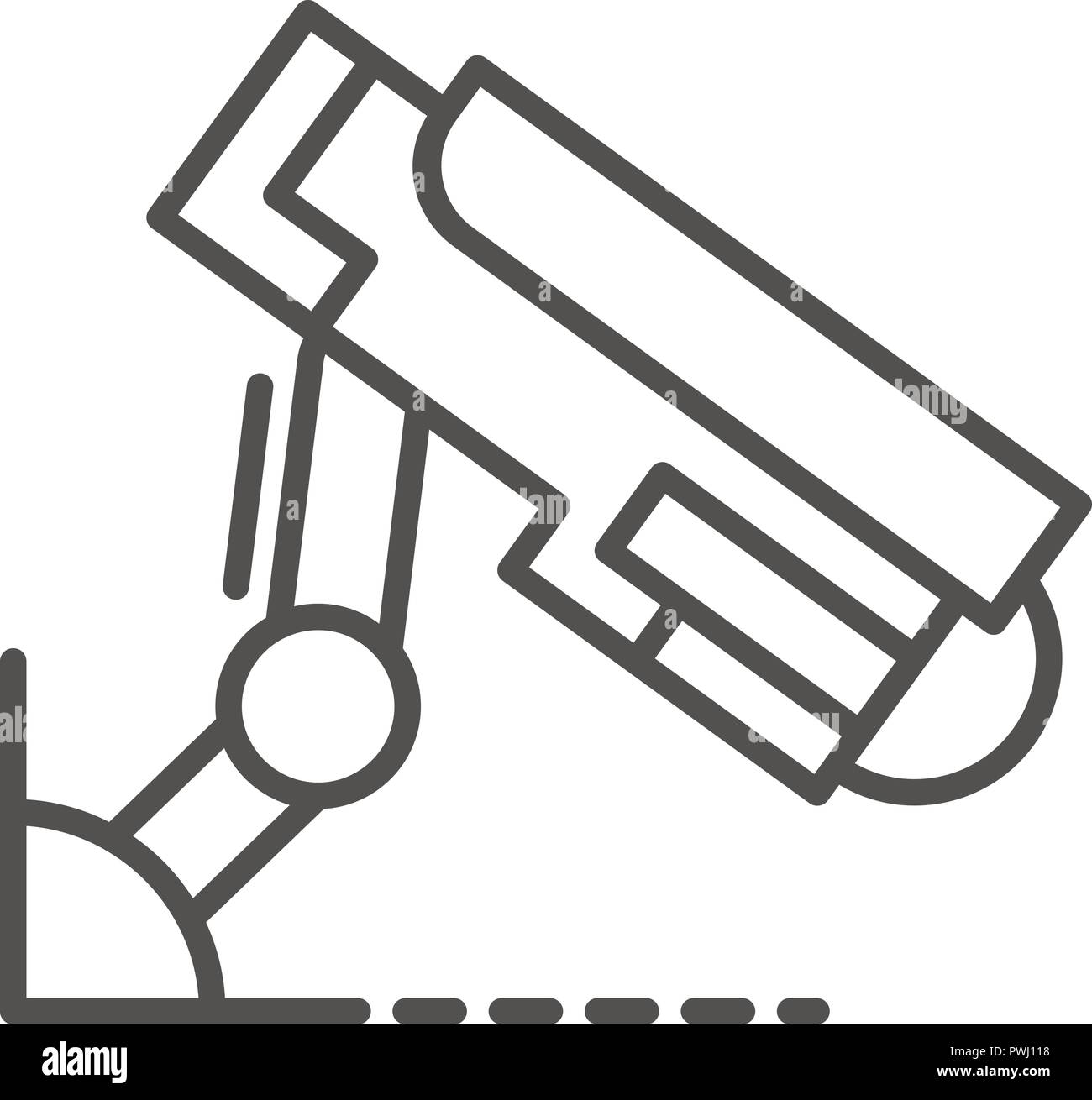 Outdoor security camera icon, outline style Stock Vector Image & Art ...