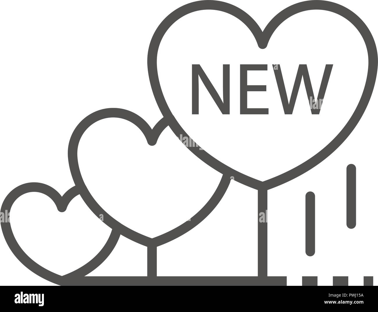 New heart grow icon, outline style Stock Vector Image & Art - Alamy