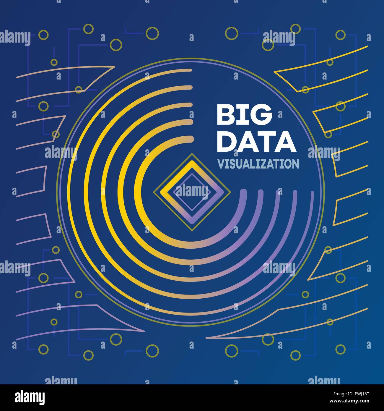 Modern big data banner, outline style Stock Vector Image & Art - Alamy