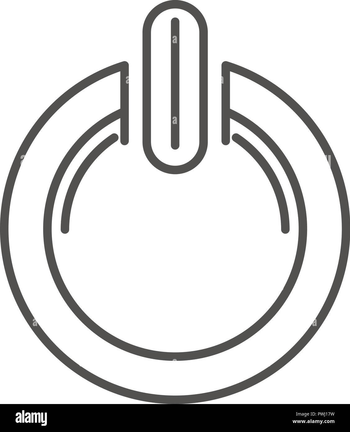 Power off button icon, outline style Stock Vector Image & Art - Alamy