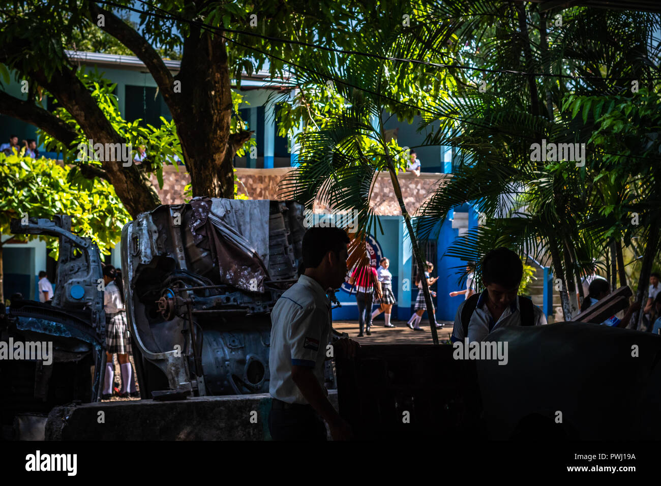 welding class in a guatemalan college Stock Photo - Alamy