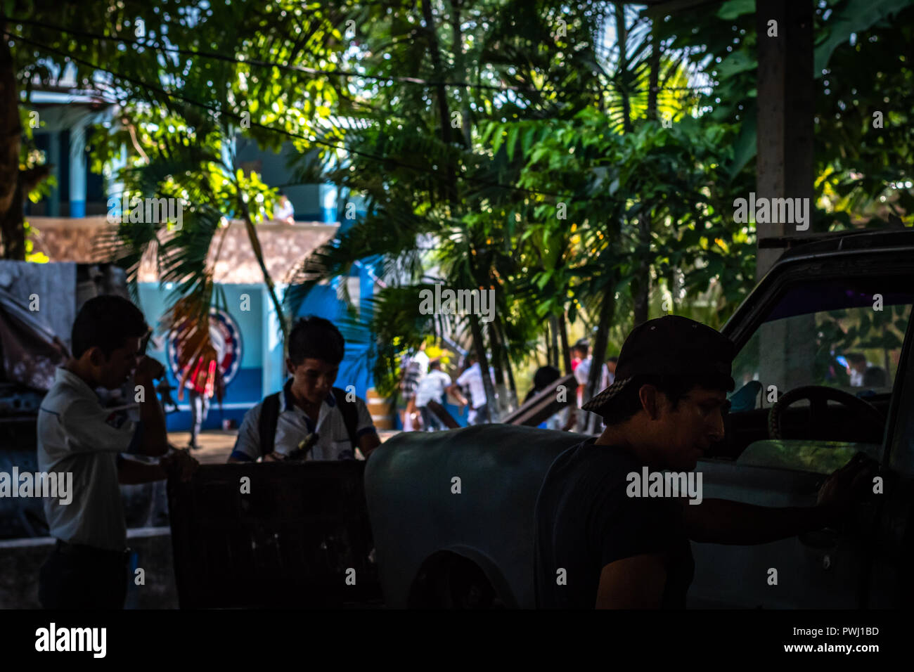 welding class in a guatemalan college Stock Photo - Alamy