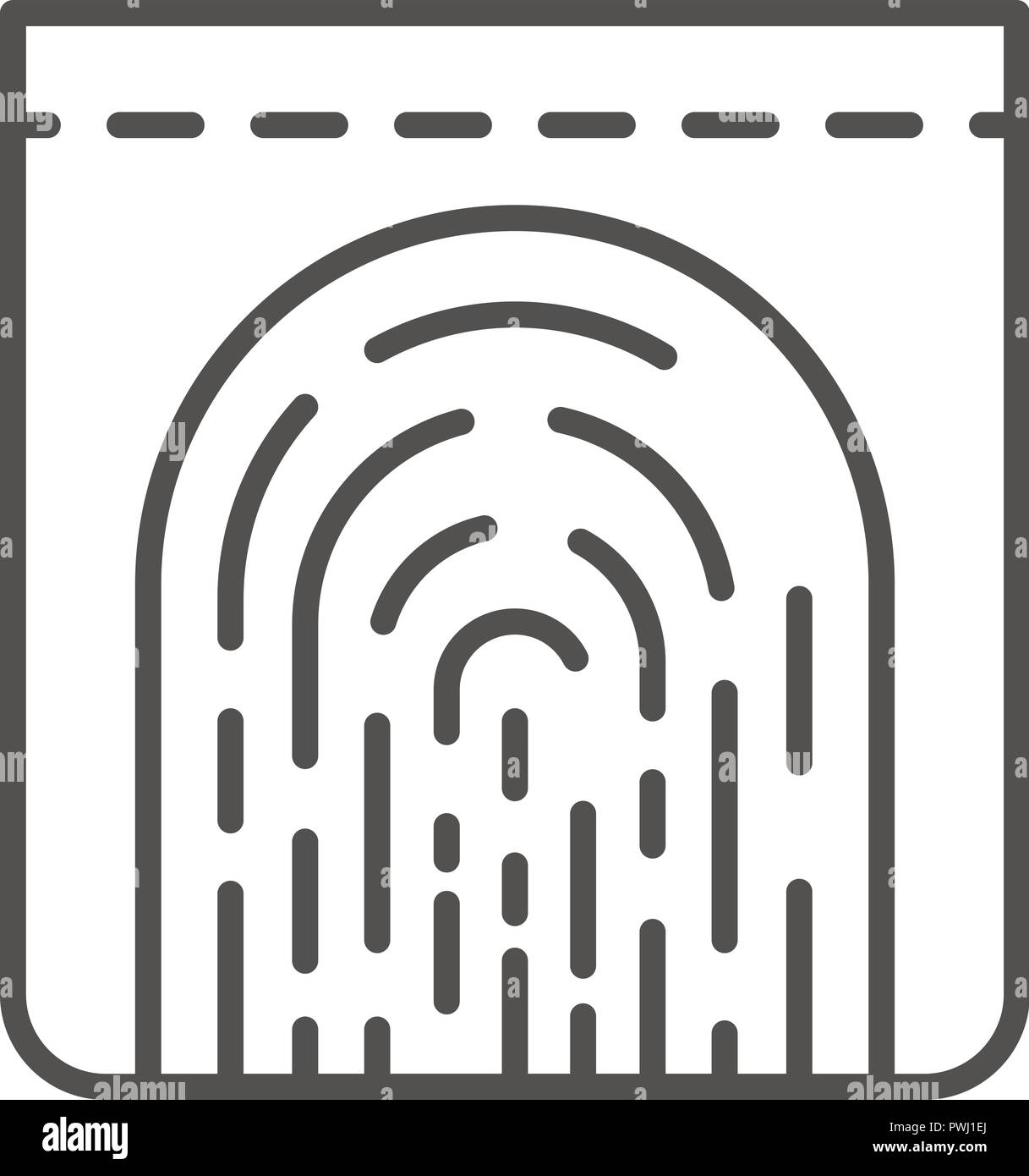 Monitor fingerprint icon, outline style Stock Vector Image & Art - Alamy