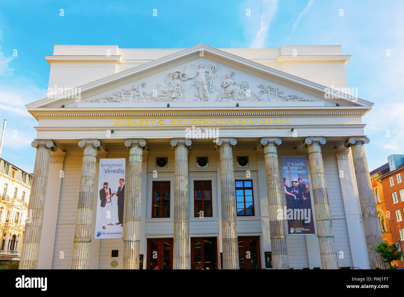 Aachen, Germany - October 12, 2018: the historical Aachen Theater. The ...