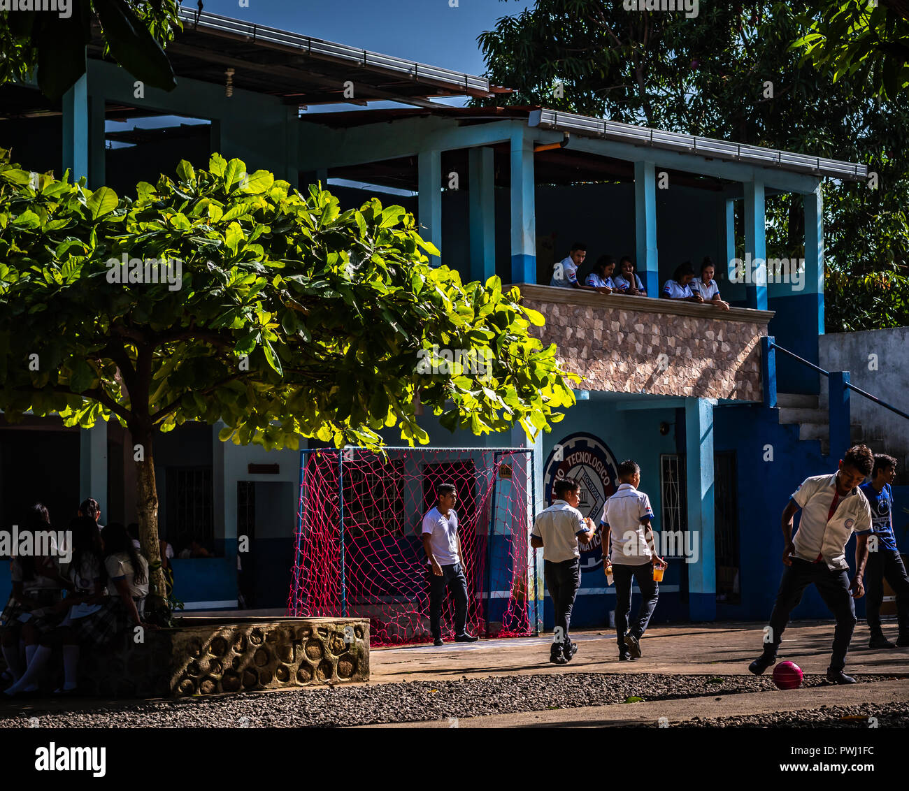 students playing soccer on recess in guatemala Stock Photo - Alamy