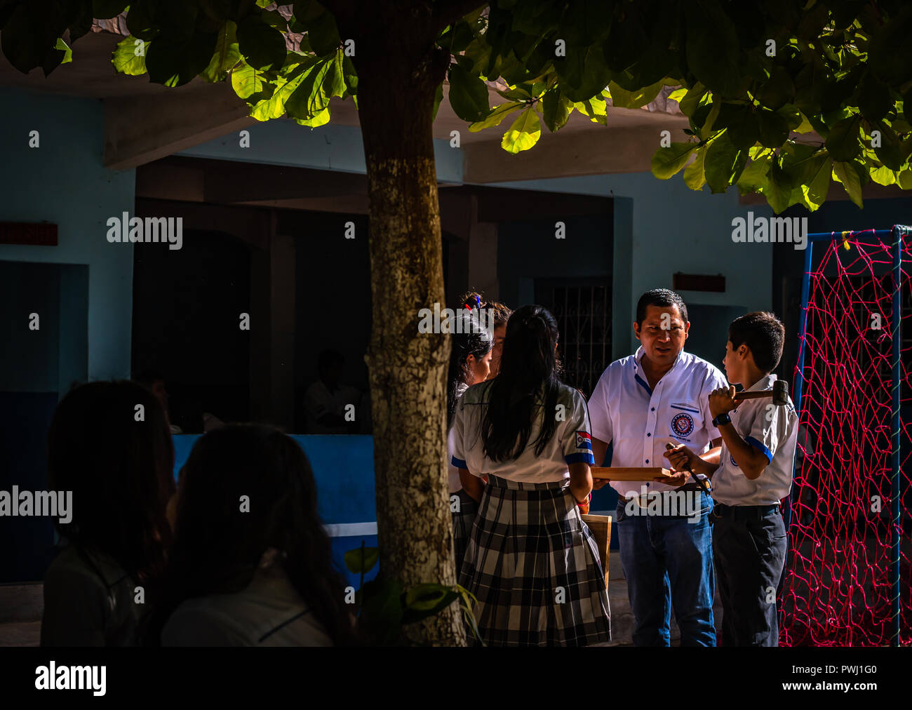 principal with students in college Stock Photo - Alamy
