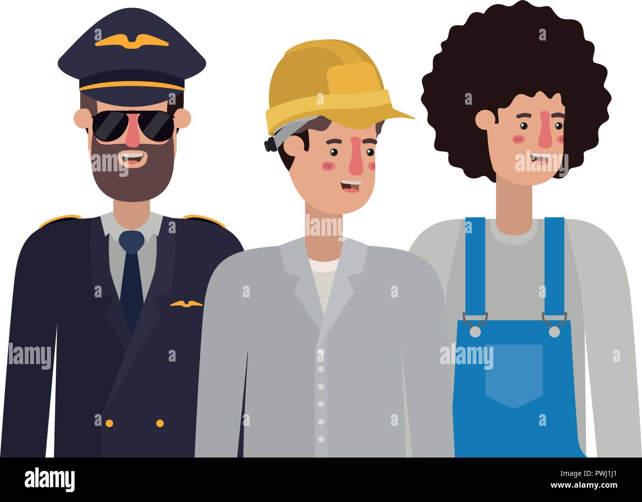 group of professionals avatar character Stock Vector Image & Art - Alamy