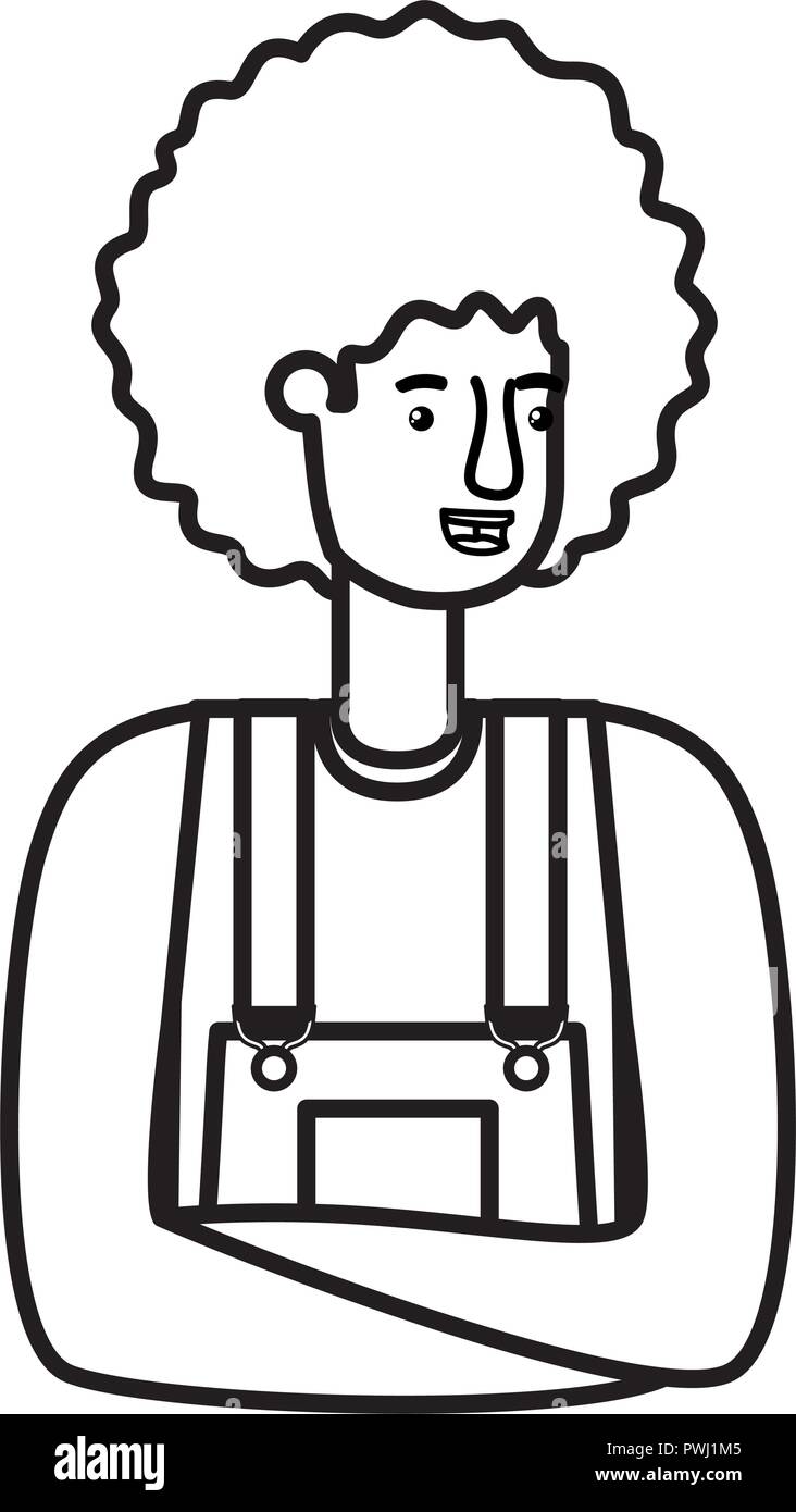 Afro hairstyle man Stock Vector Images - Alamy