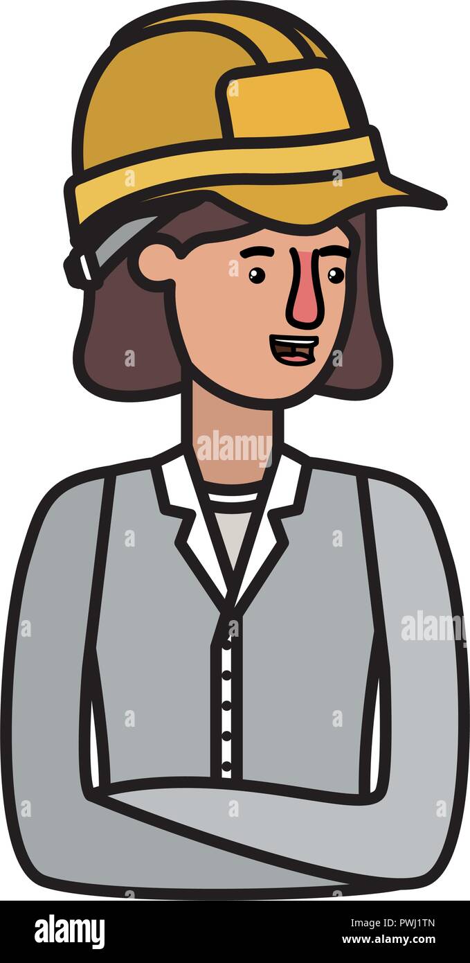 young woman construction avatar character Stock Vector Image & Art - Alamy