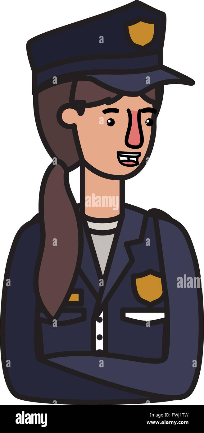 Attractive policewoman Stock Vector Images - Alamy
