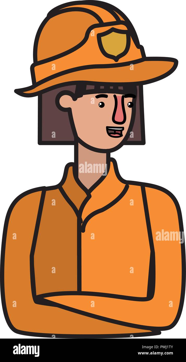 Female firewoman cartoon hi-res stock photography and images - Alamy