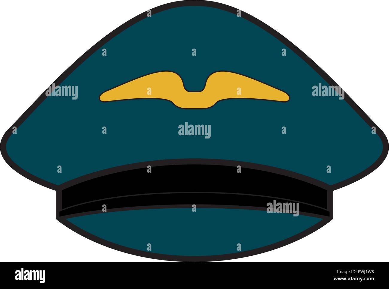 cute pilot hat isolated icon Stock Vector Image & Art - Alamy