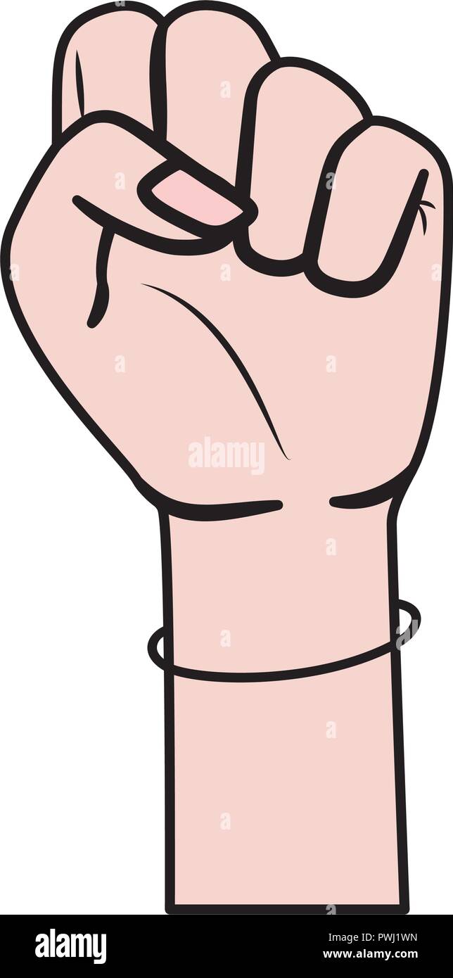 hand in fight signal isolated icon Stock Vector Image & Art - Alamy