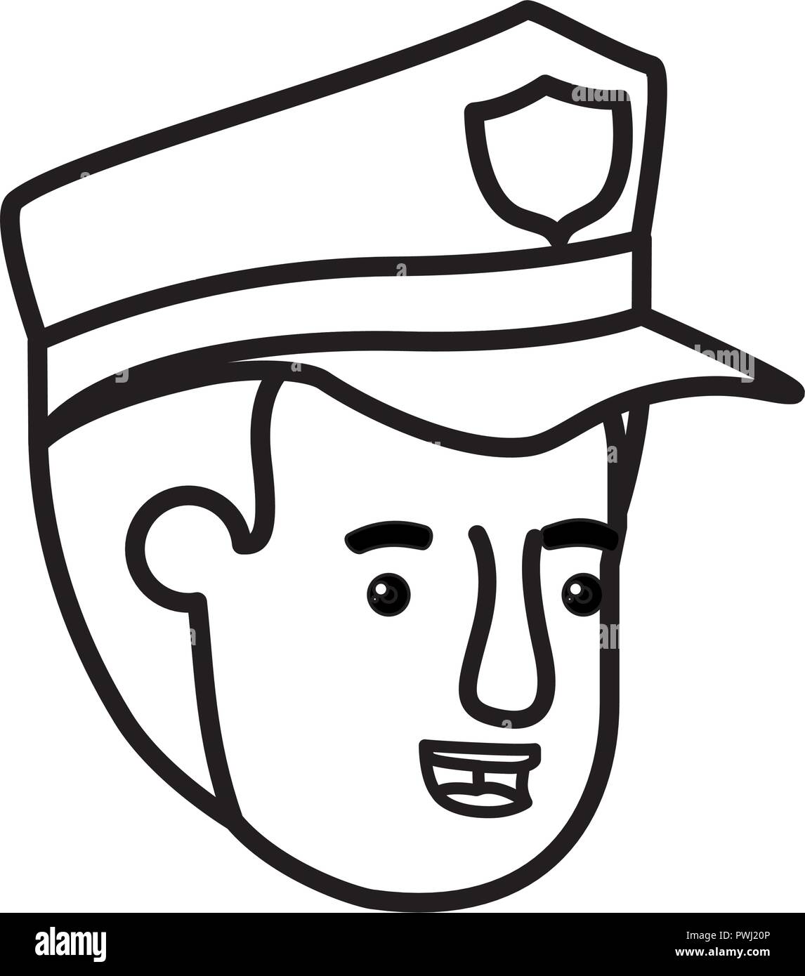 head of man police avatar character Stock Vector Image & Art - Alamy