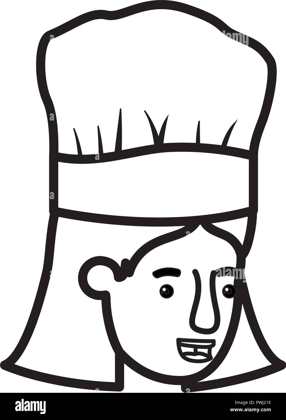 head of woman cook avatar character Stock Vector Image & Art - Alamy