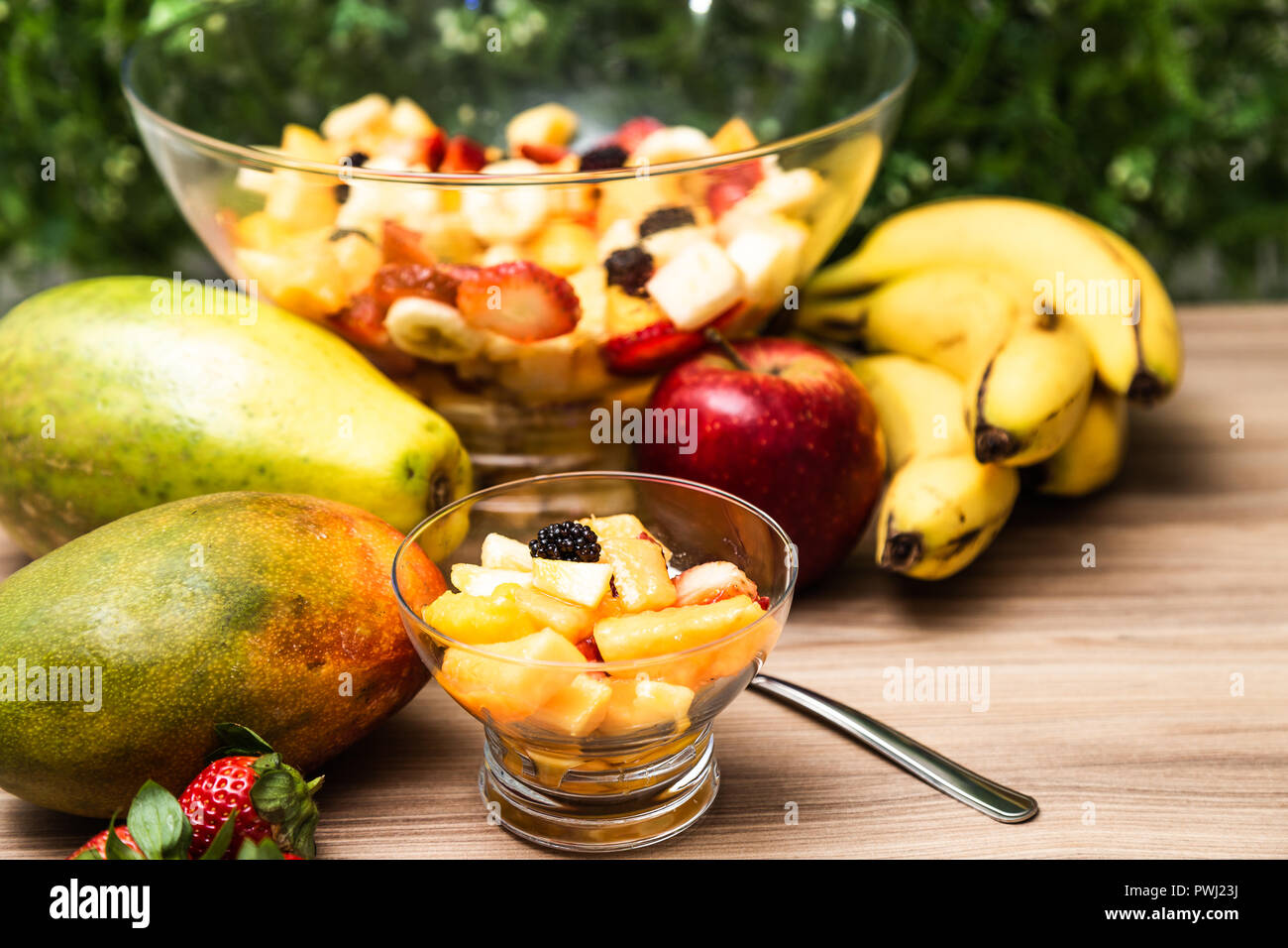 Sober and nutritious fruit salad Stock Photo - Alamy