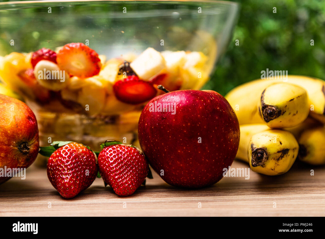 Sober and nutritious fruit salad Stock Photo - Alamy