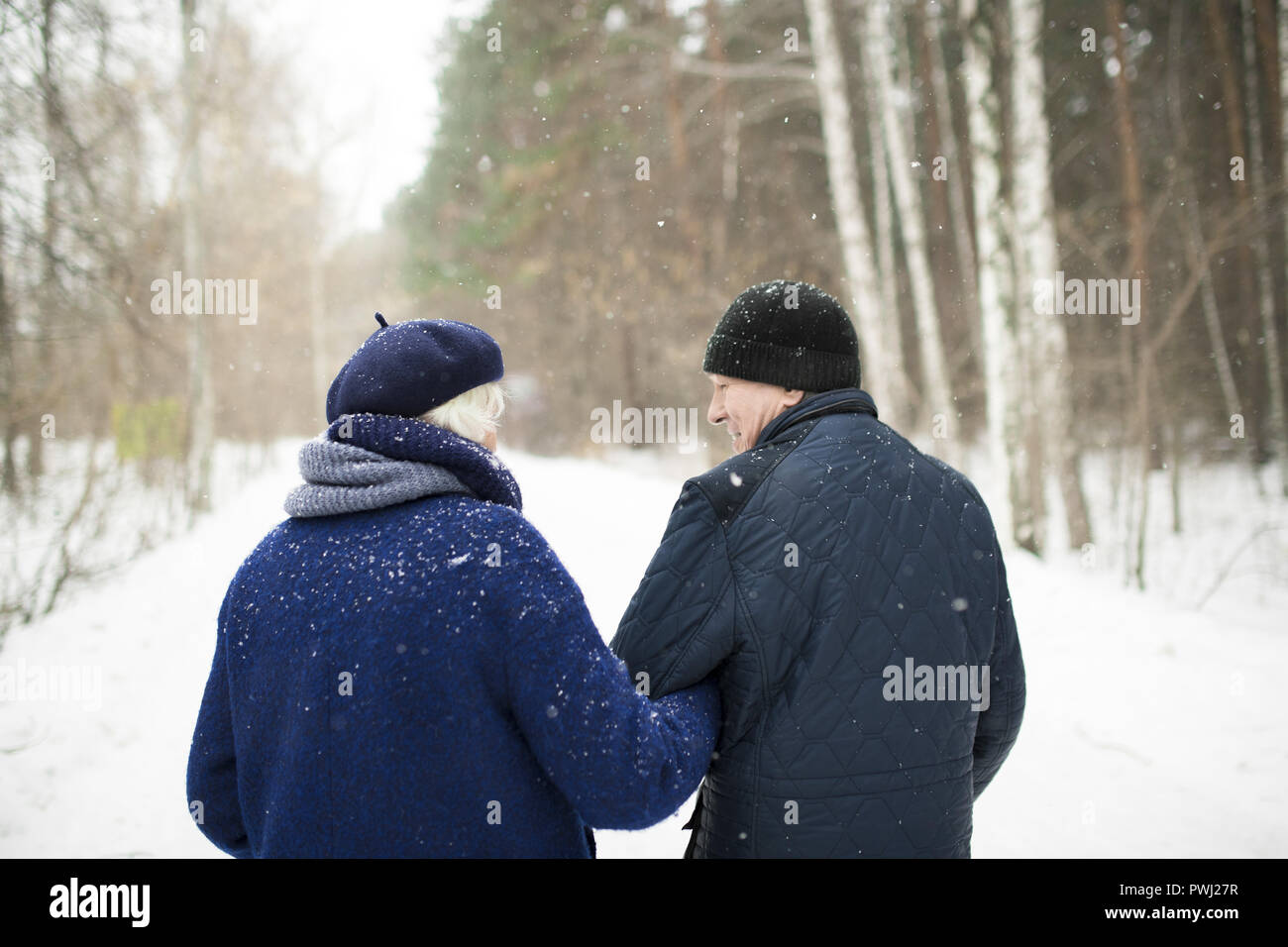 Rear view elderly people hi-res stock photography and images - Alamy