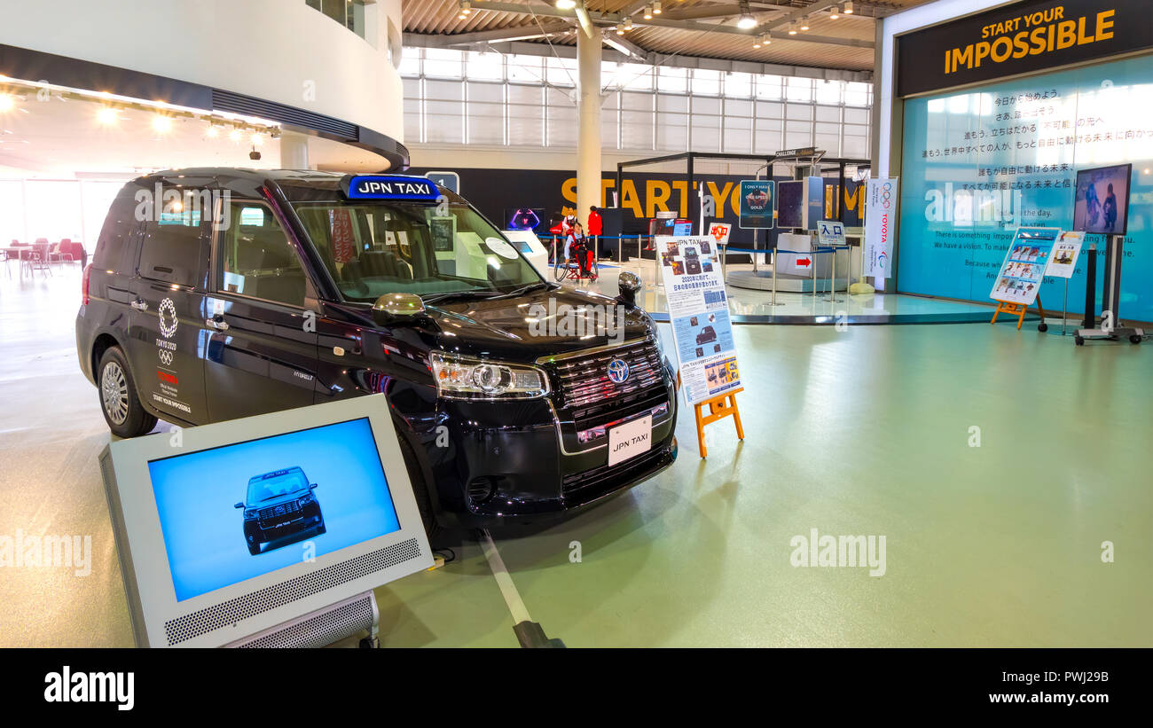 Tokyo, Japan - April 20 2018: New model of Japanese Taxi called JPN ...