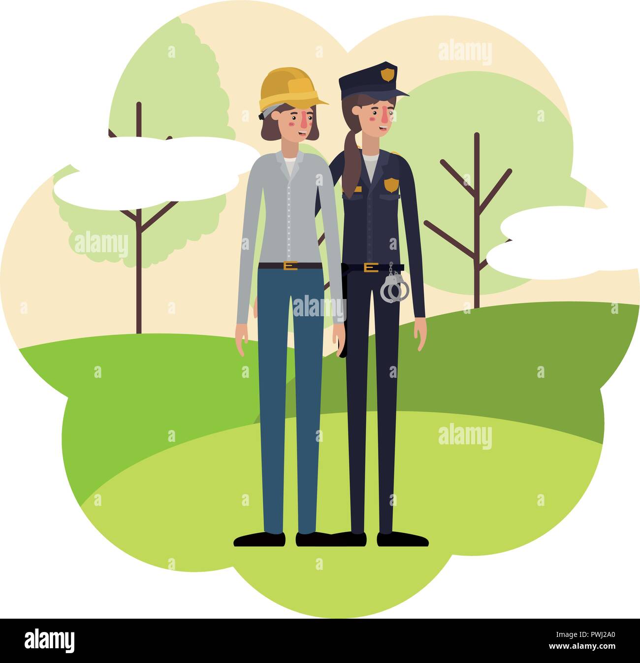 Female landscape architect Stock Vector Images - Alamy