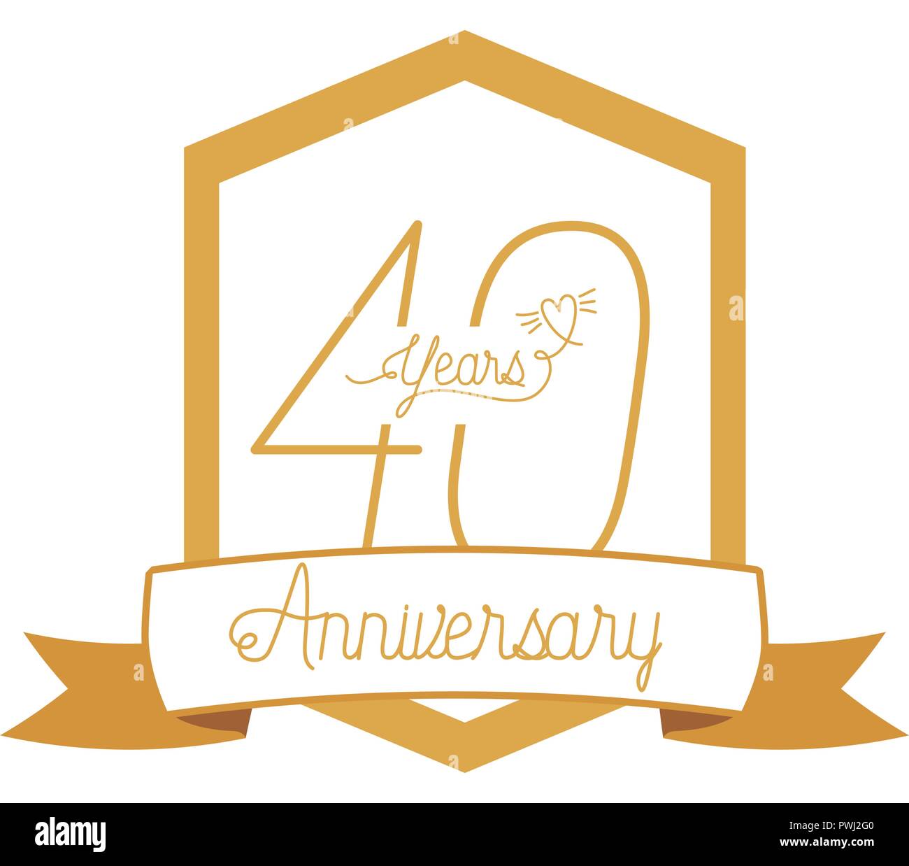 Template 40 years anniversary vector Cut Out Stock Images & Pictures ...