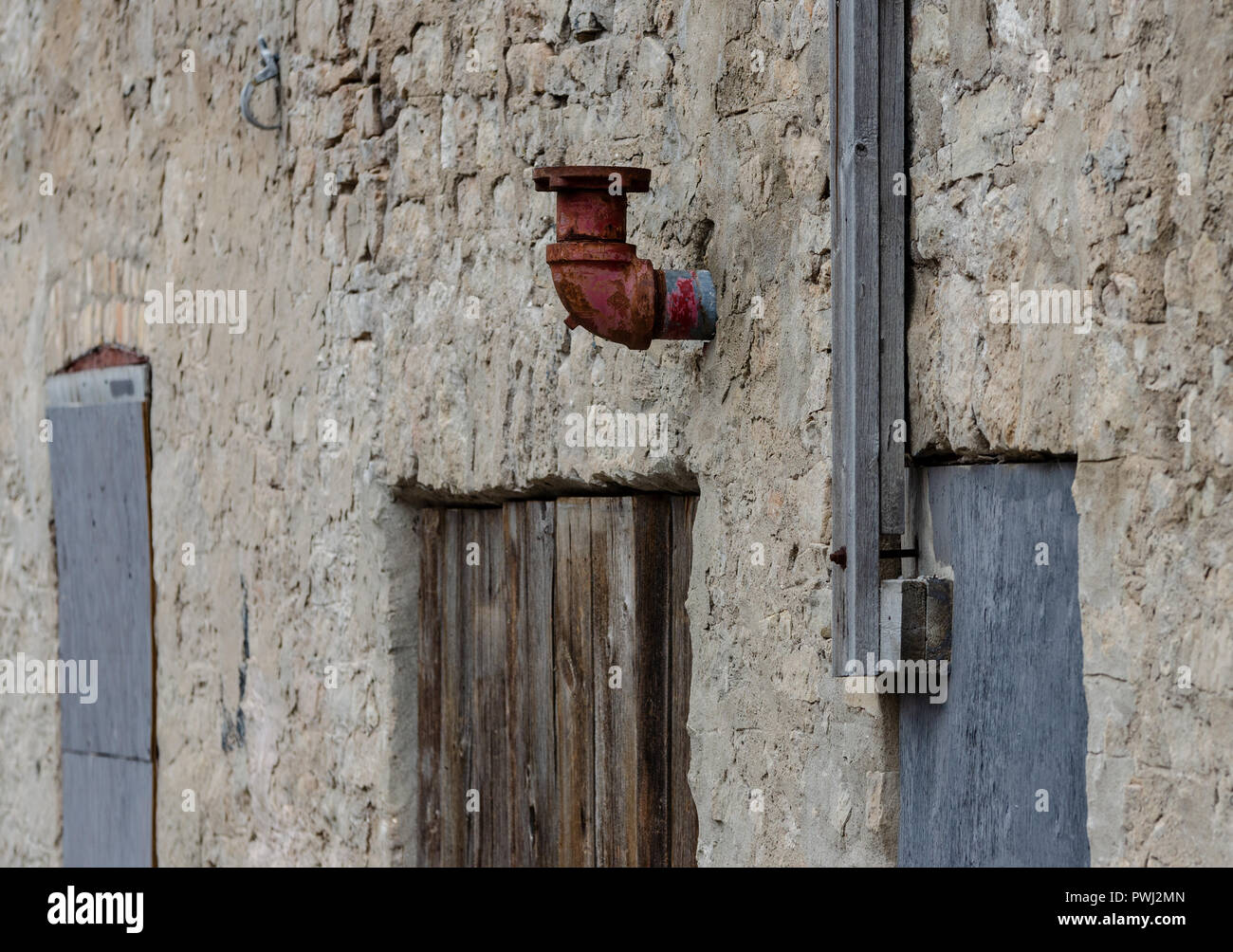 deteriorating buildings in small town Elora Ontario Stock Photo - Alamy