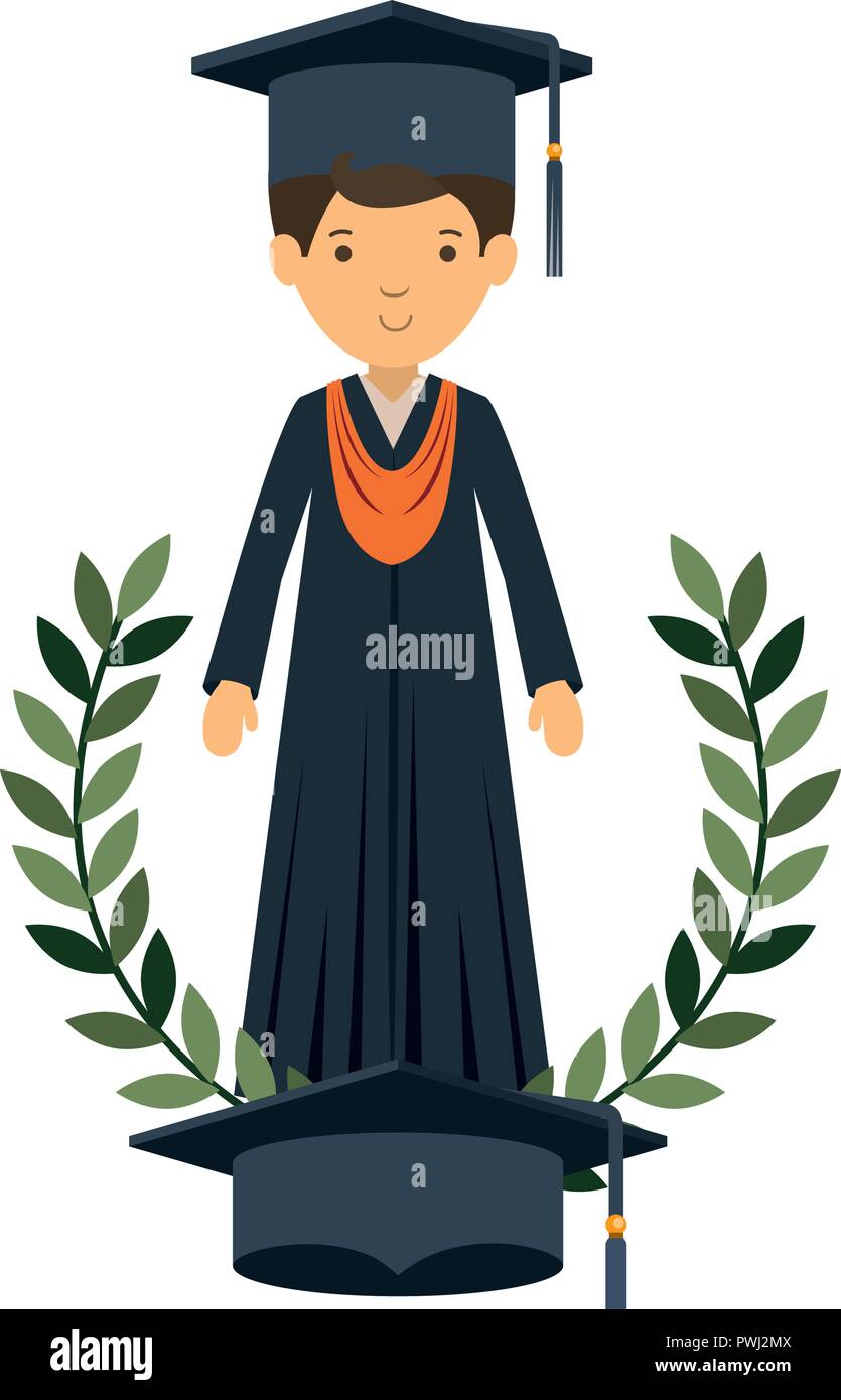 young man graduating avatar character Stock Vector Image & Art - Alamy