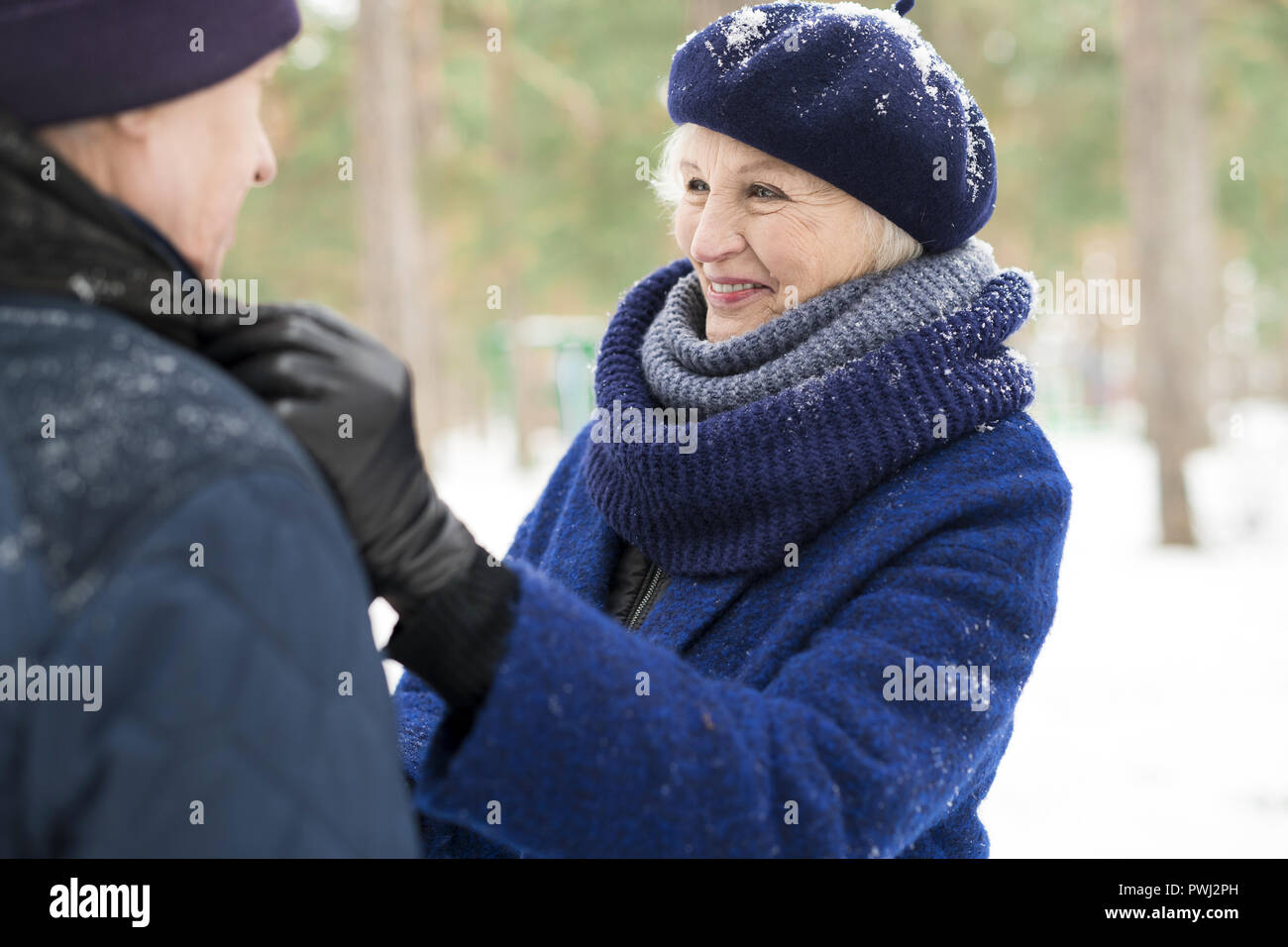 Caring Senior Woman Stock Photo - Alamy