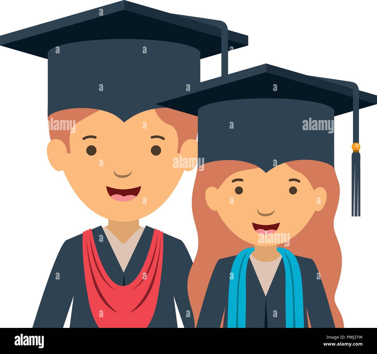 Cartoon boy graduate icon hi-res stock photography and images - Alamy