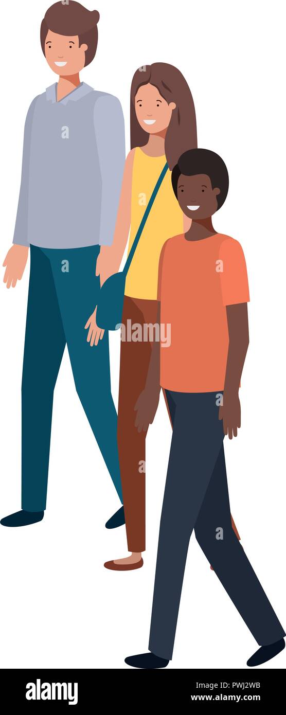 Diversity people adults group Stock Vector Images - Alamy