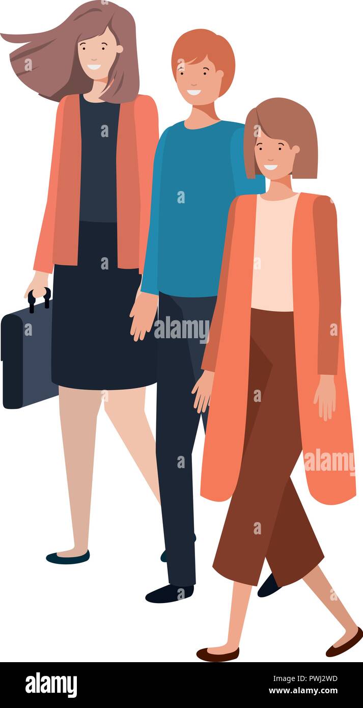 group of people standing avatar character Stock Vector Image & Art - Alamy
