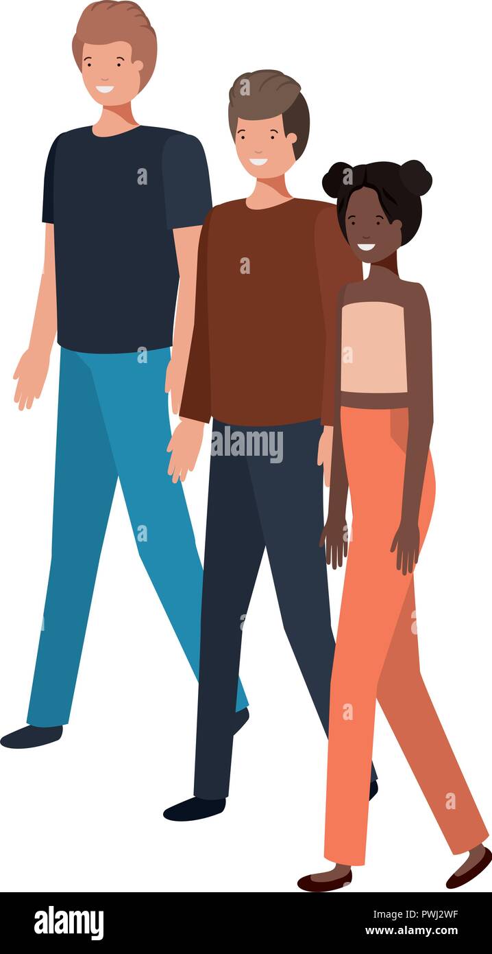 group of people standing avatar character Stock Vector Image & Art - Alamy