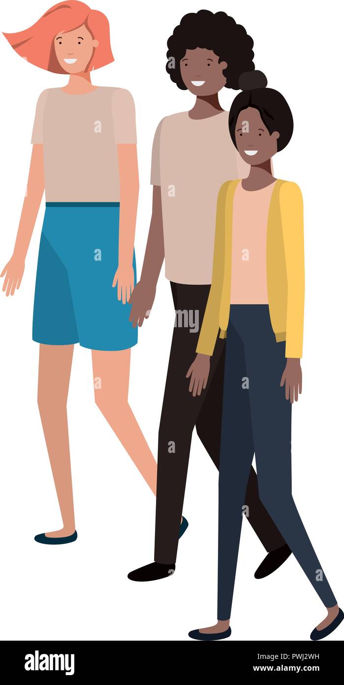 group of people standing avatar character Stock Vector Image & Art - Alamy