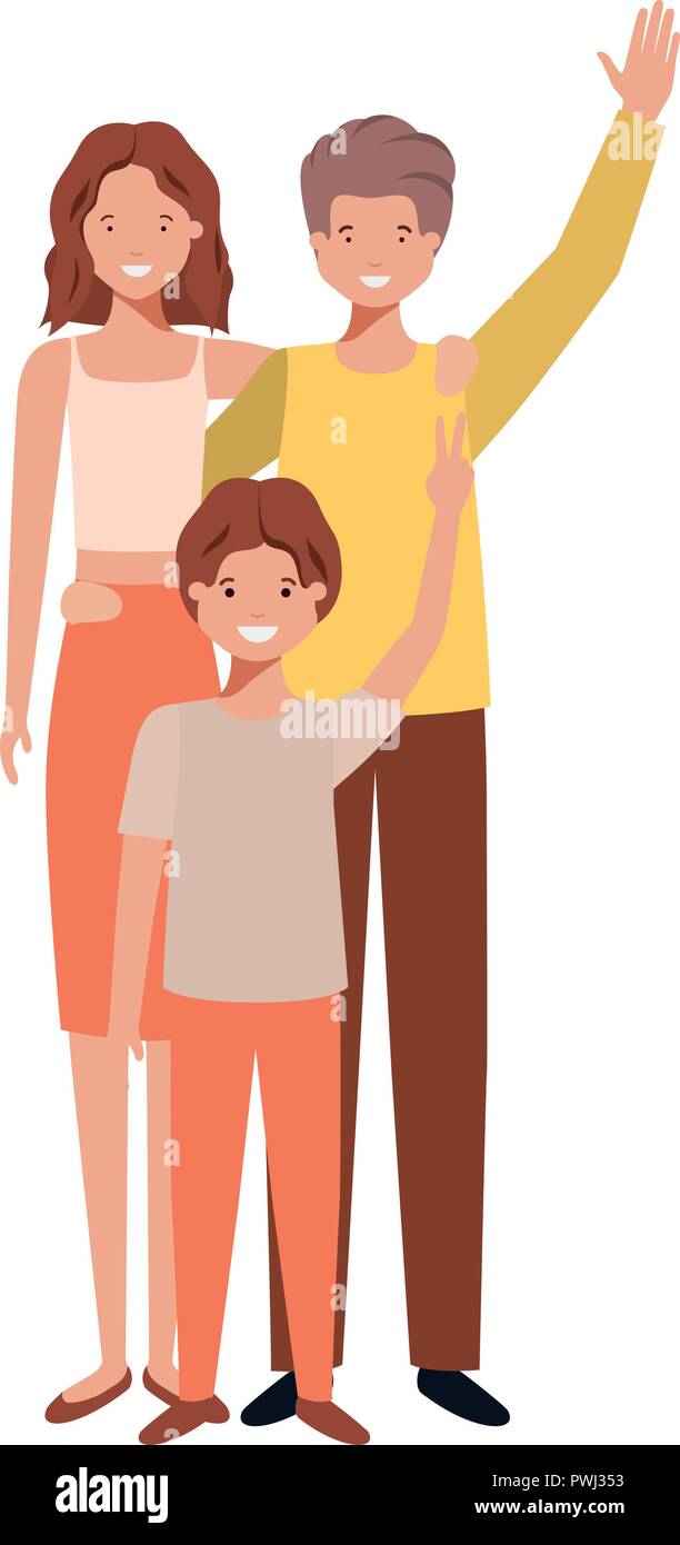 beautiful family avatar character Stock Vector Image & Art - Alamy