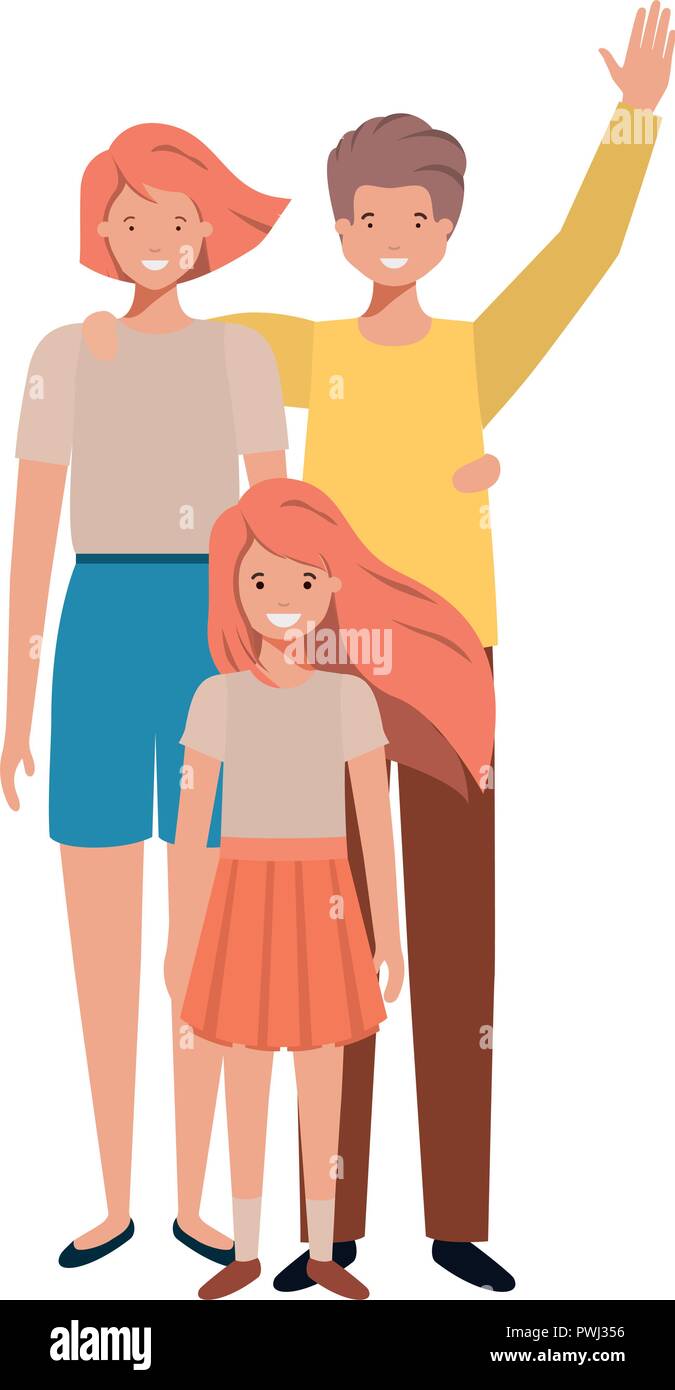 beautiful family avatar character Stock Vector Image & Art - Alamy