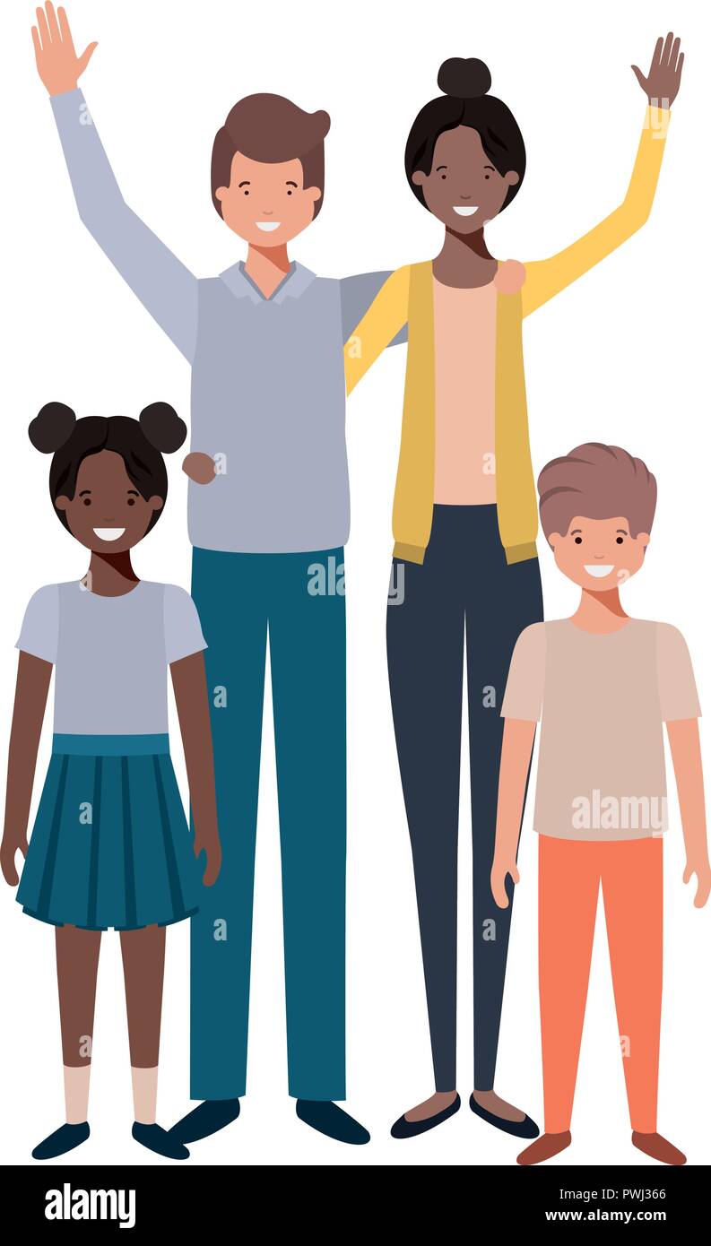 beautiful family avatar character Stock Vector Image & Art - Alamy