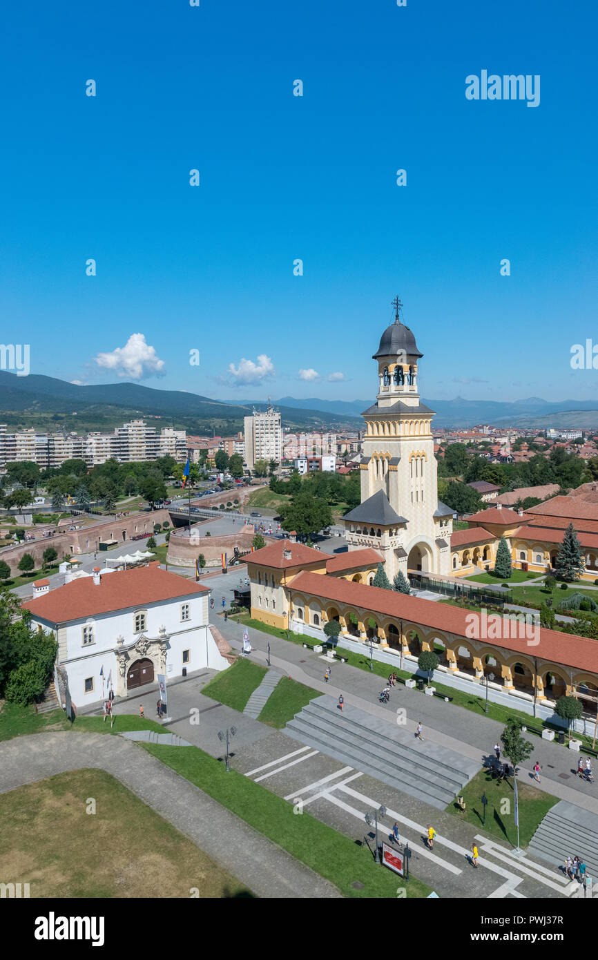 Alba Iulia aerial view of the Citadel Alba-Carolina in Alba Iulia, Romania Stock Photo - Alamy