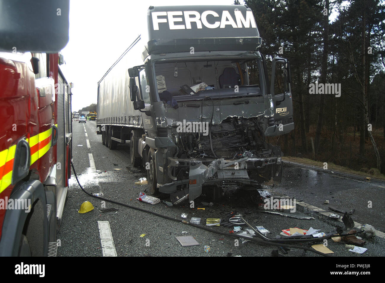 Lorry fire accident hi-res stock photography and images - Alamy