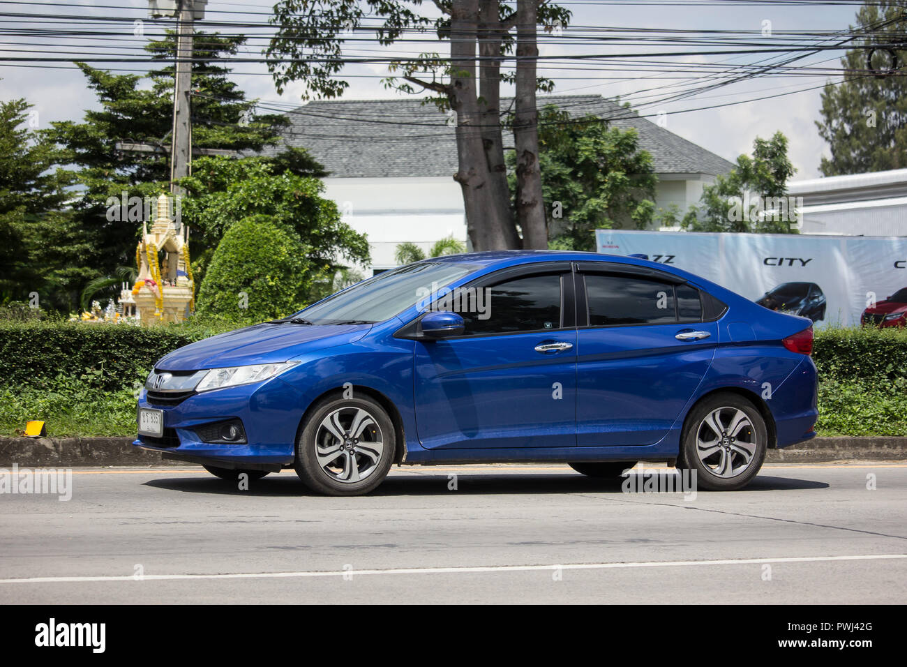 Chiangmai, Thailand - September 20 2018: Private Honda City Compact car ...