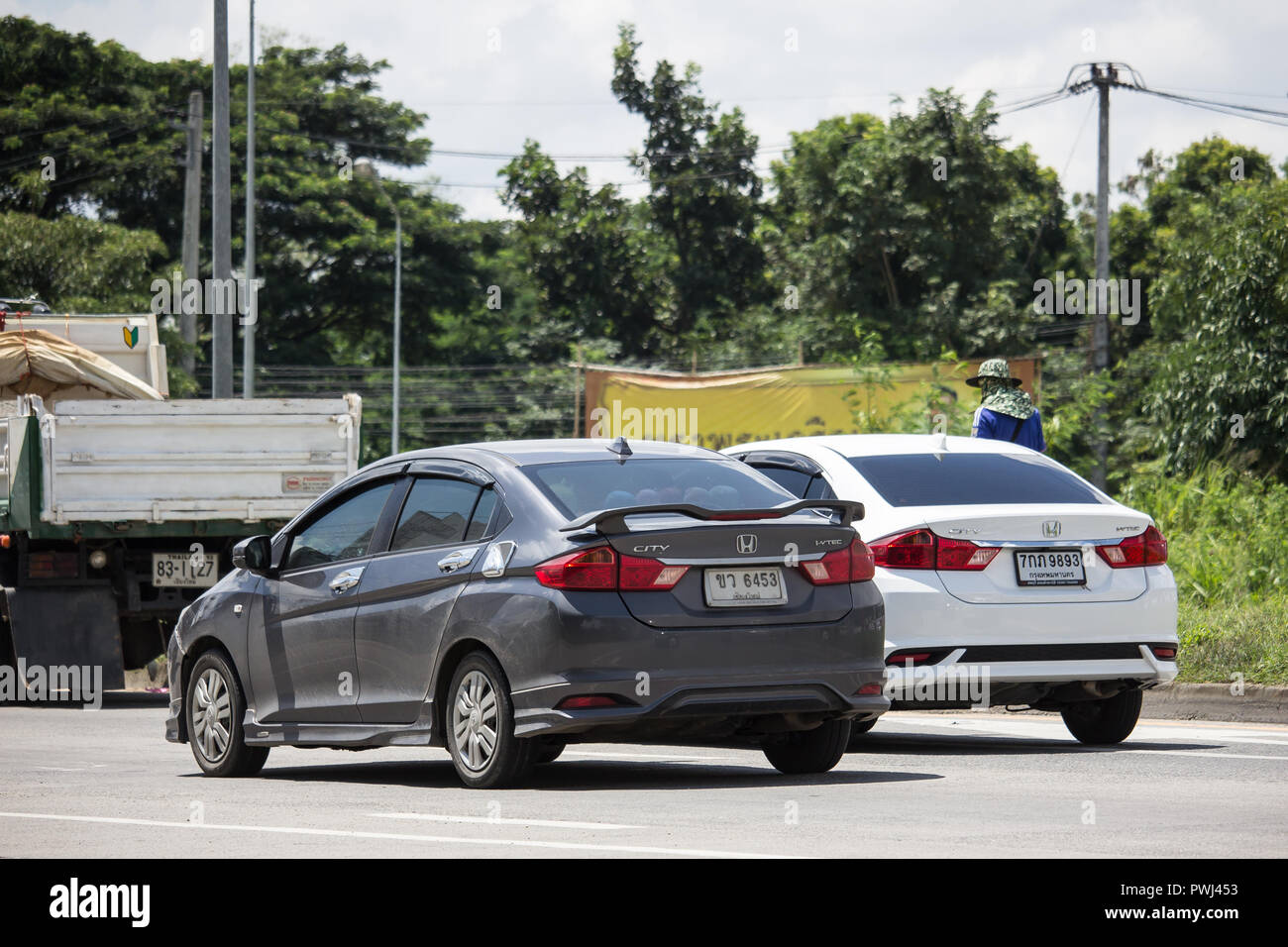 Chiangmai, Thailand - September 20 2018: Private Honda City Compact car ...