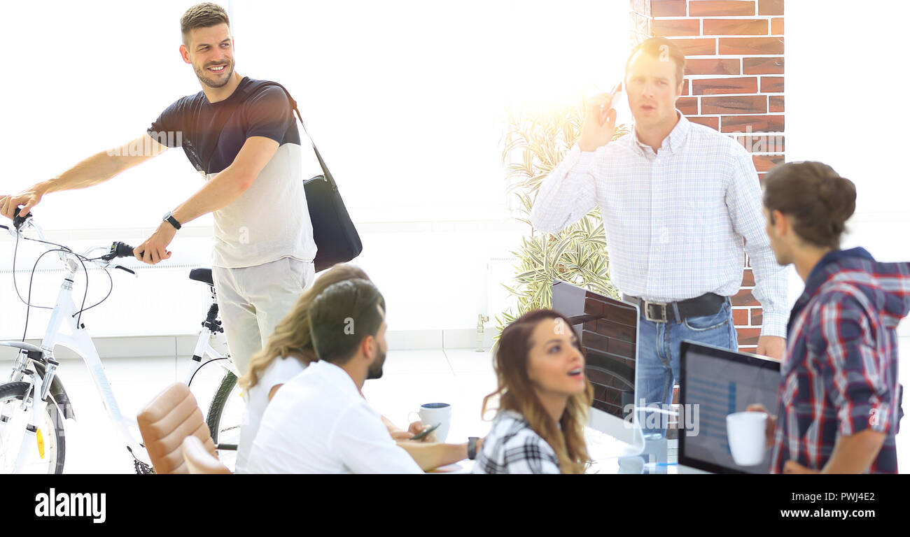 creative team working in a modern office Stock Photo - Alamy
