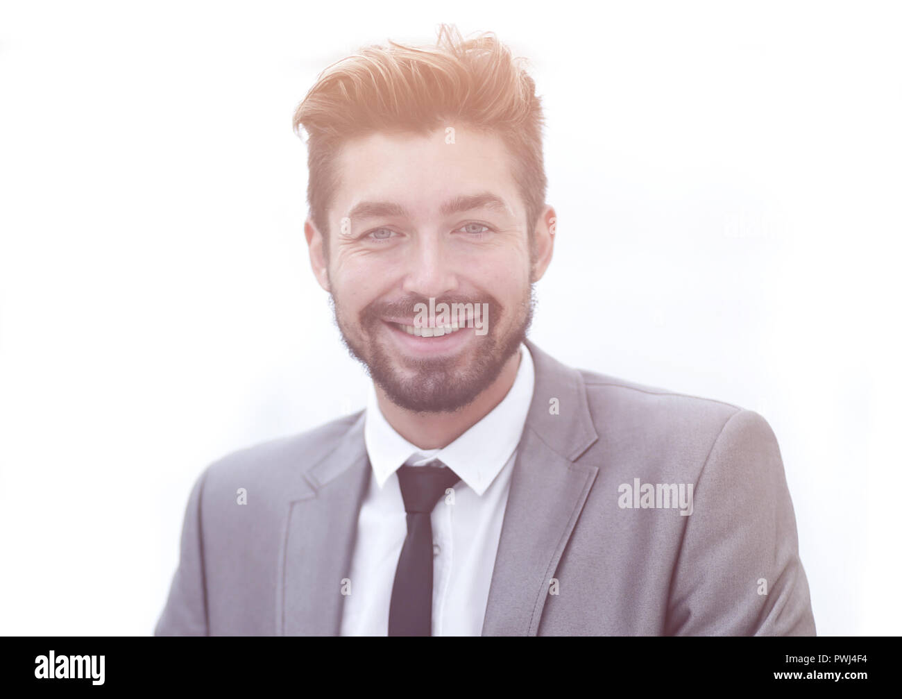 Businessman sitting office railing hi-res stock photography and images ...