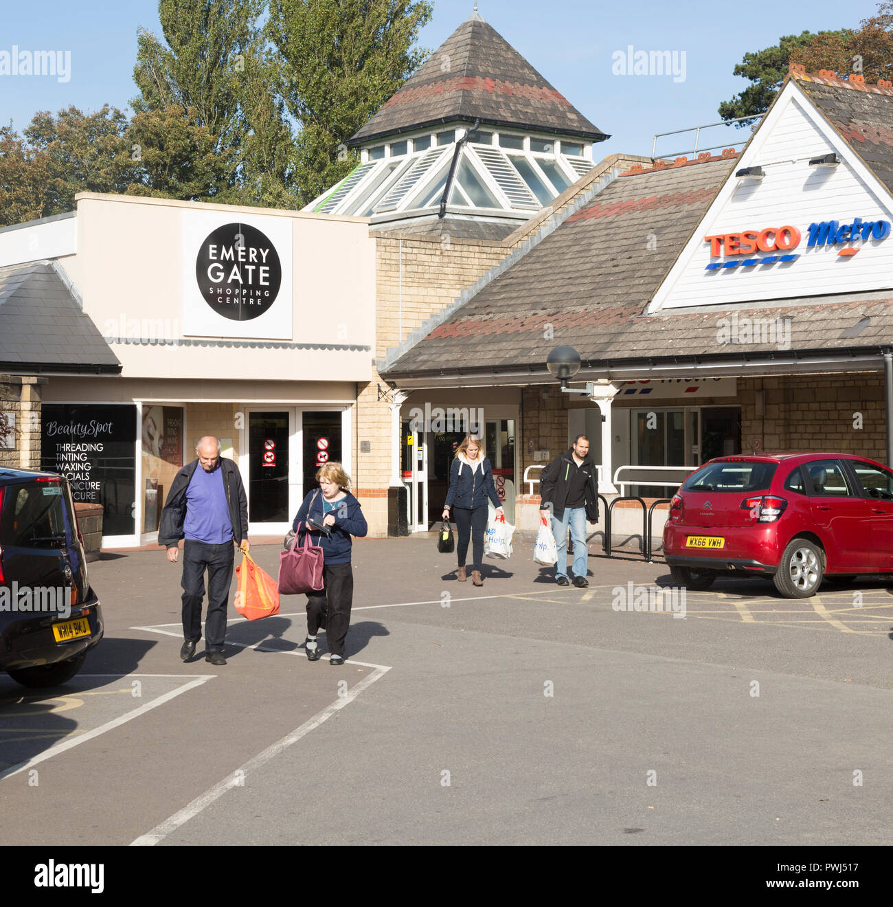 Emery Gate shopping centre car park, Tesco Metro, Chippenham, Wiltshire ...