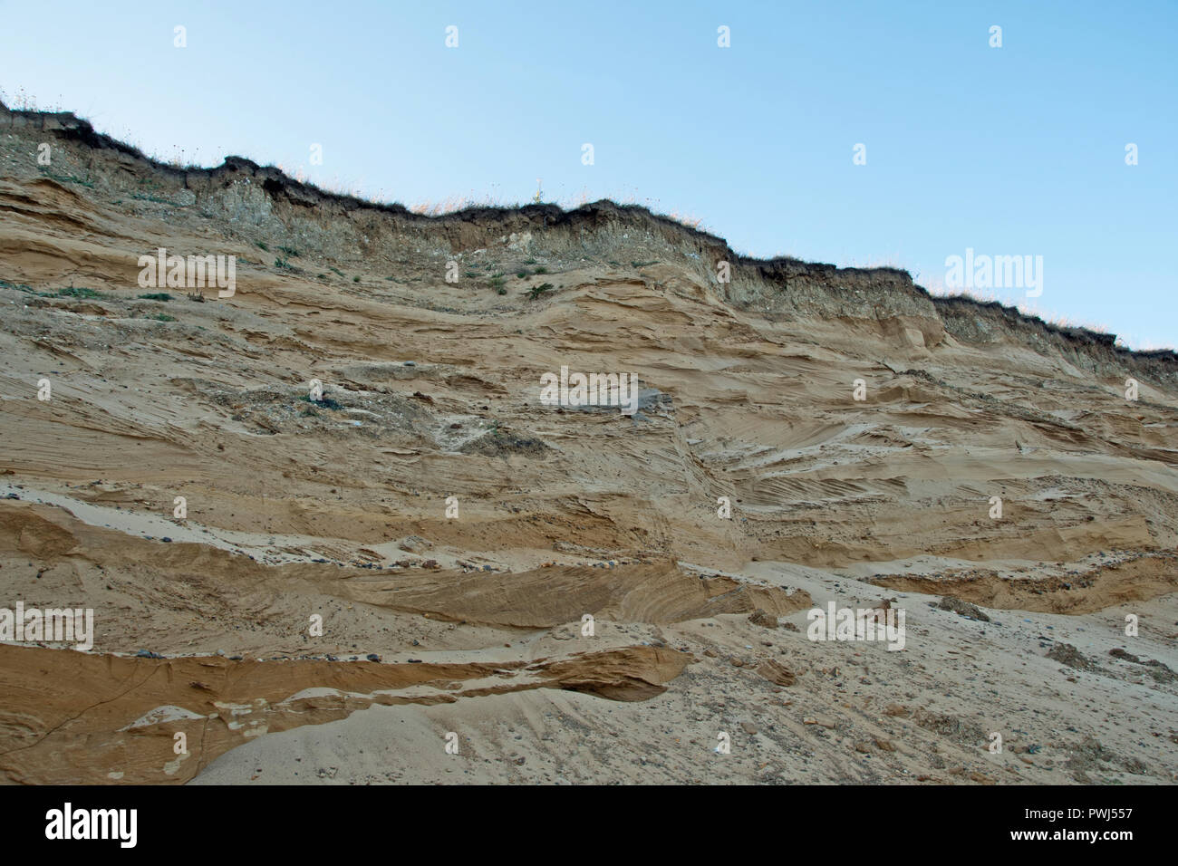 The sandstone cliffs of Pakefield, Suffolk, UK Stock Photo - Alamy