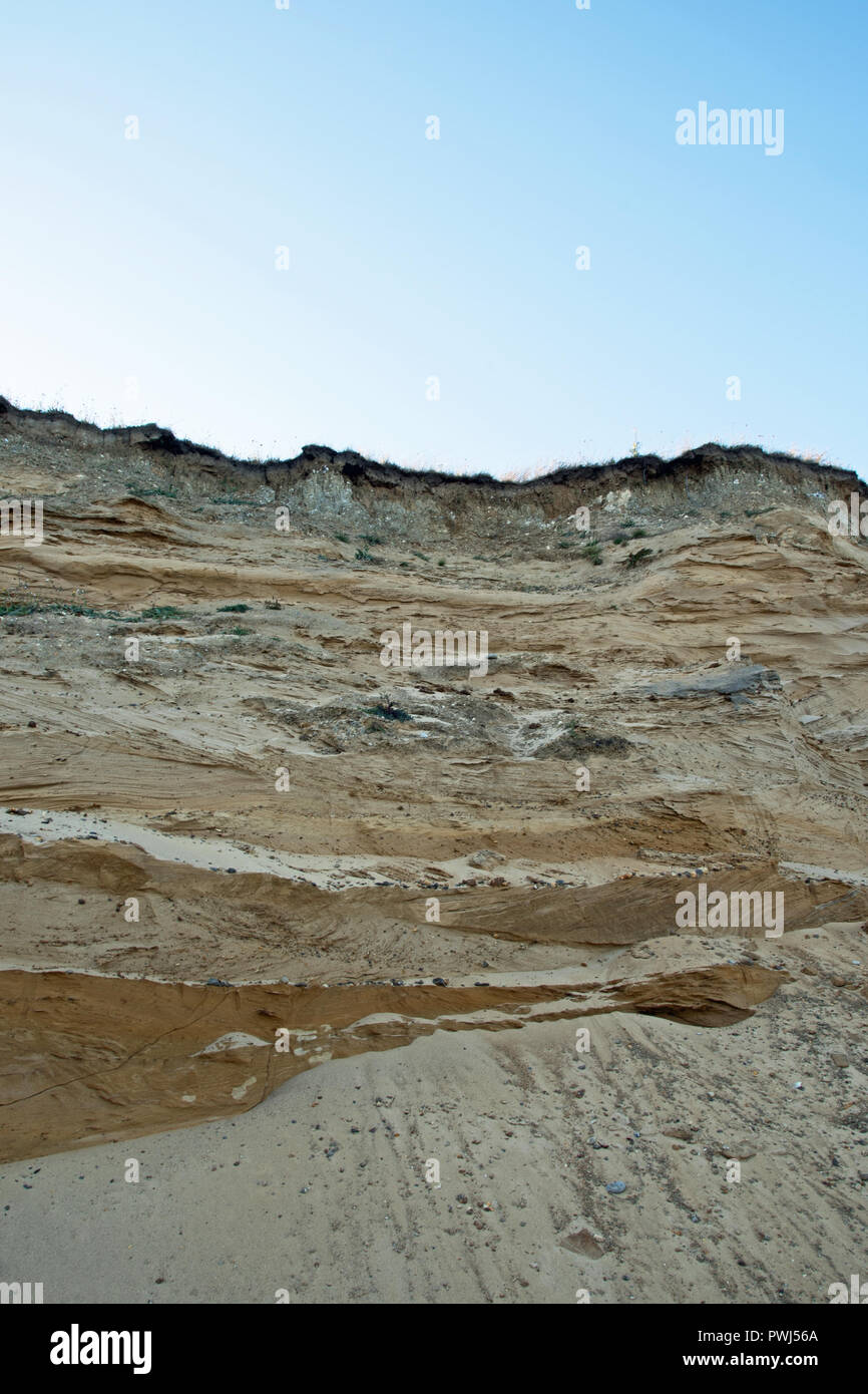 The sandstone cliffs of Pakefield, Suffolk, UK Stock Photo - Alamy