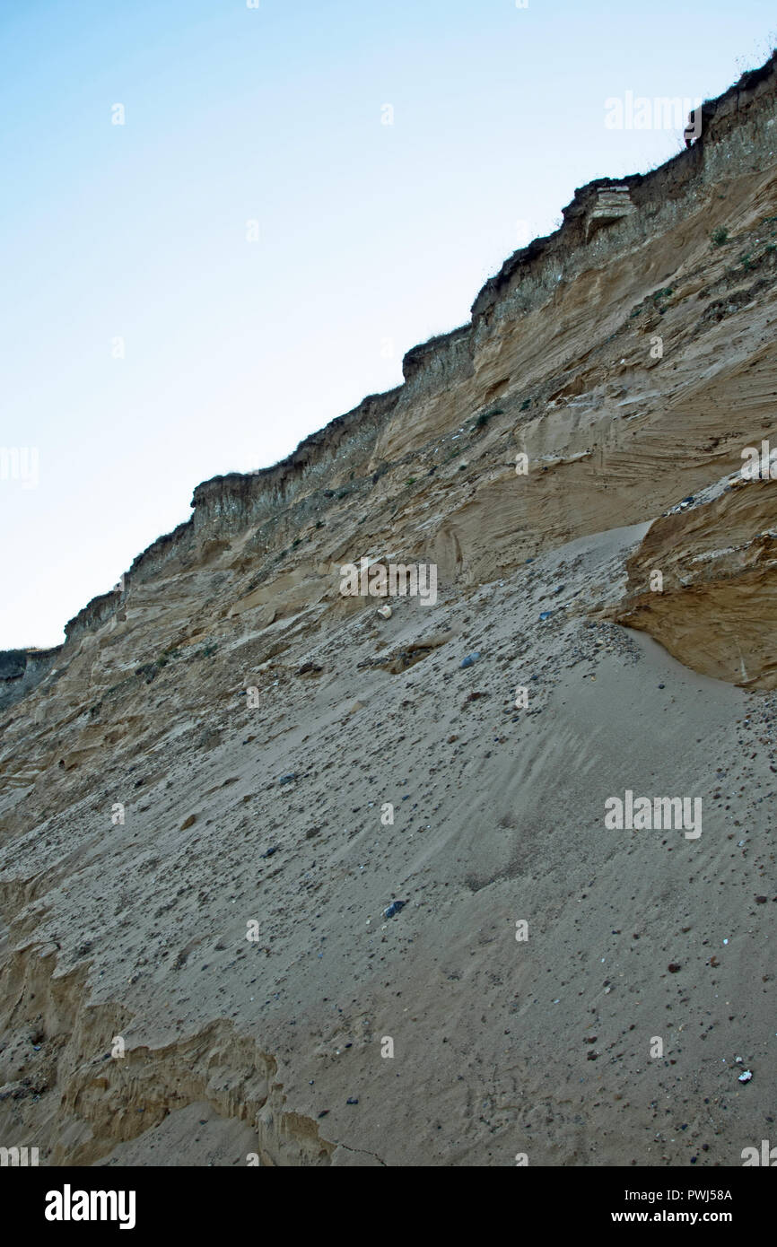 The sandstone cliffs of Pakefield, Suffolk, UK Stock Photo - Alamy
